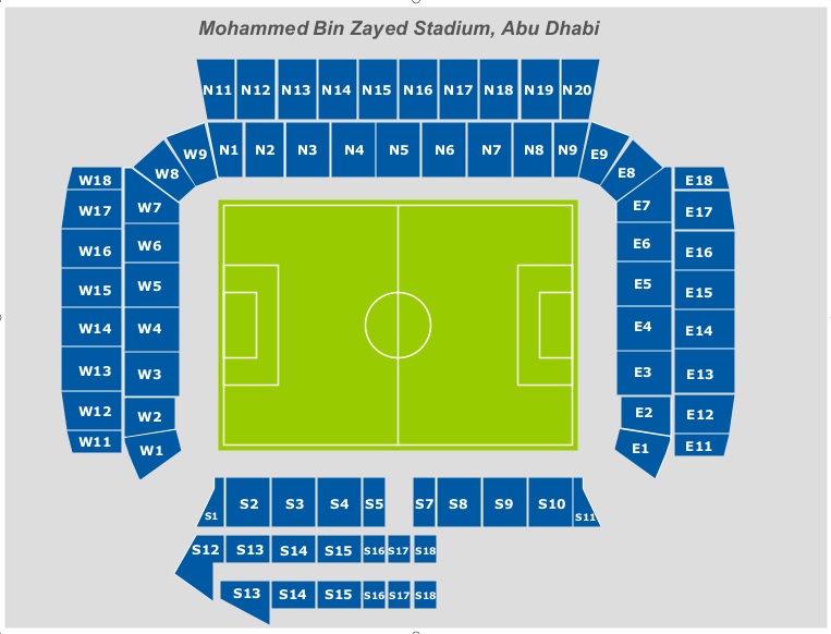 Mohammed Bin Zayed Stadium, Abu Dhabi – Aticket